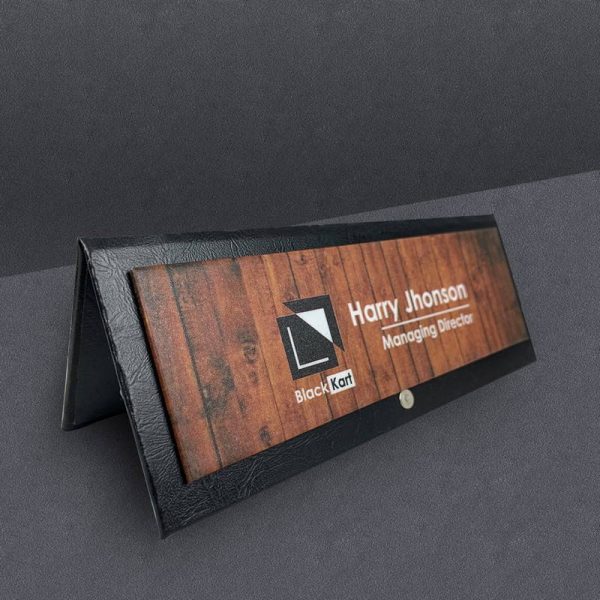 Tent Desk Name Plate - Red Square